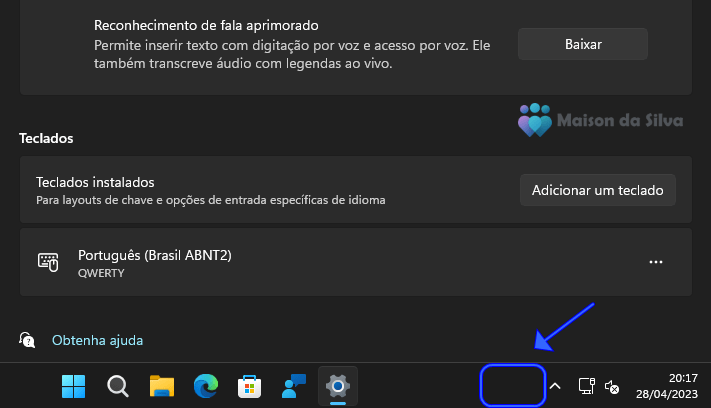 Como remover o layout de teclado do Windows 11 da Barra de Tarefas – Maison da Silva